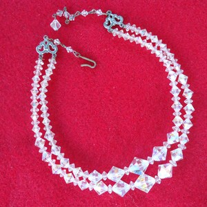 Vintage Crystal Double Strand Necklace - Etsy