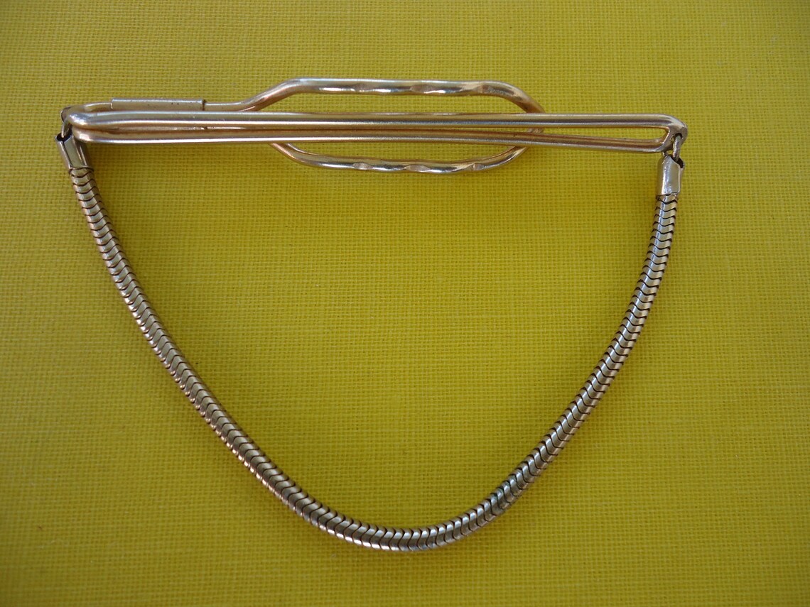 Anson Chain Tie Bar - Etsy