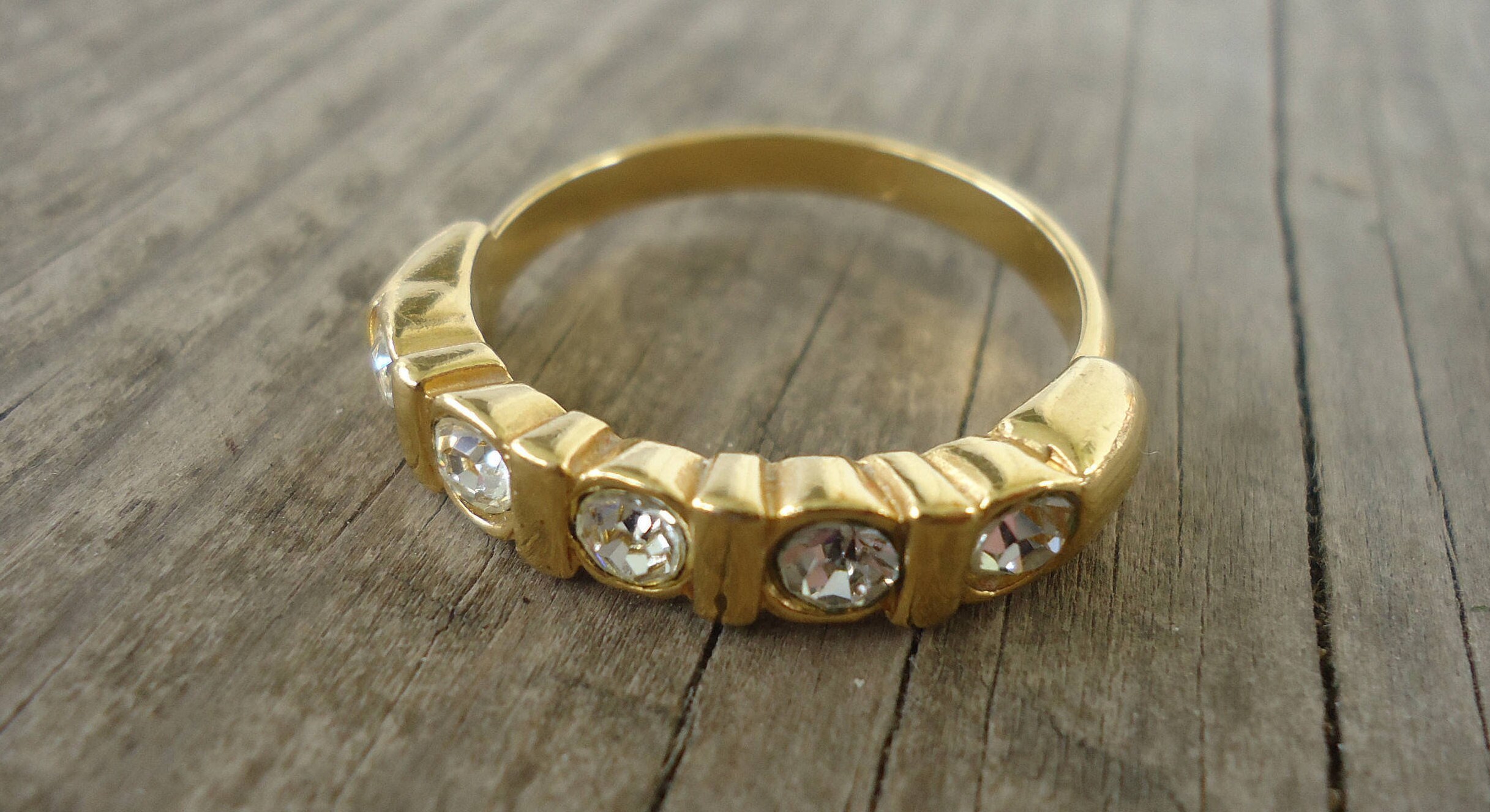 Rhinestone Ring - Etsy