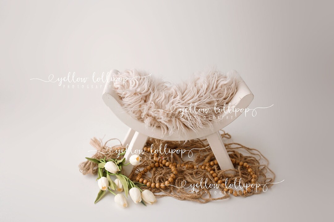 Newborn Baby Digital Backdrop, Bench With Tulips - Etsy