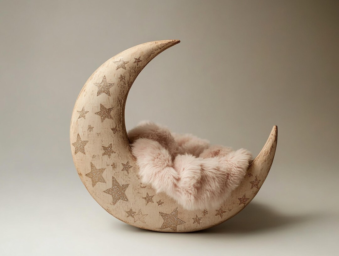 Moon Props Set of 3 Newborn Digital Backdrops Space, Stars - Etsy