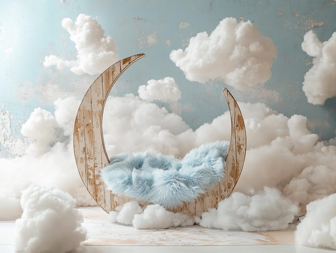 Set of 3 Newborn Digital Backdrops Blue Moon - Etsy