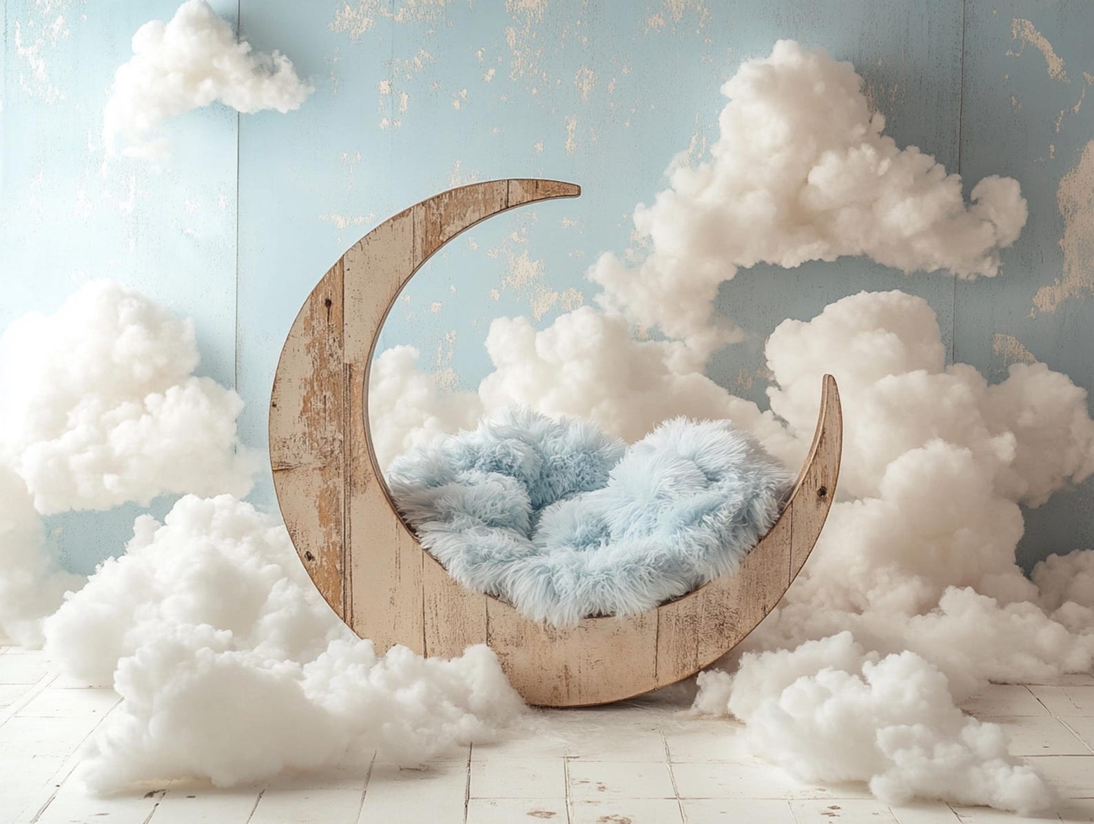 Set of 3 Newborn Digital Backdrops Blue Moon - Etsy