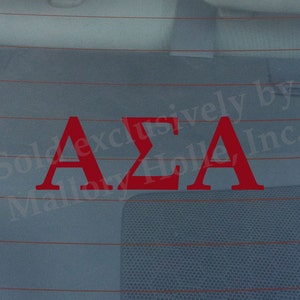Officially Licensed Alpha Sigma Alpha 8" X 3" ASA Bumper Sticker ...
