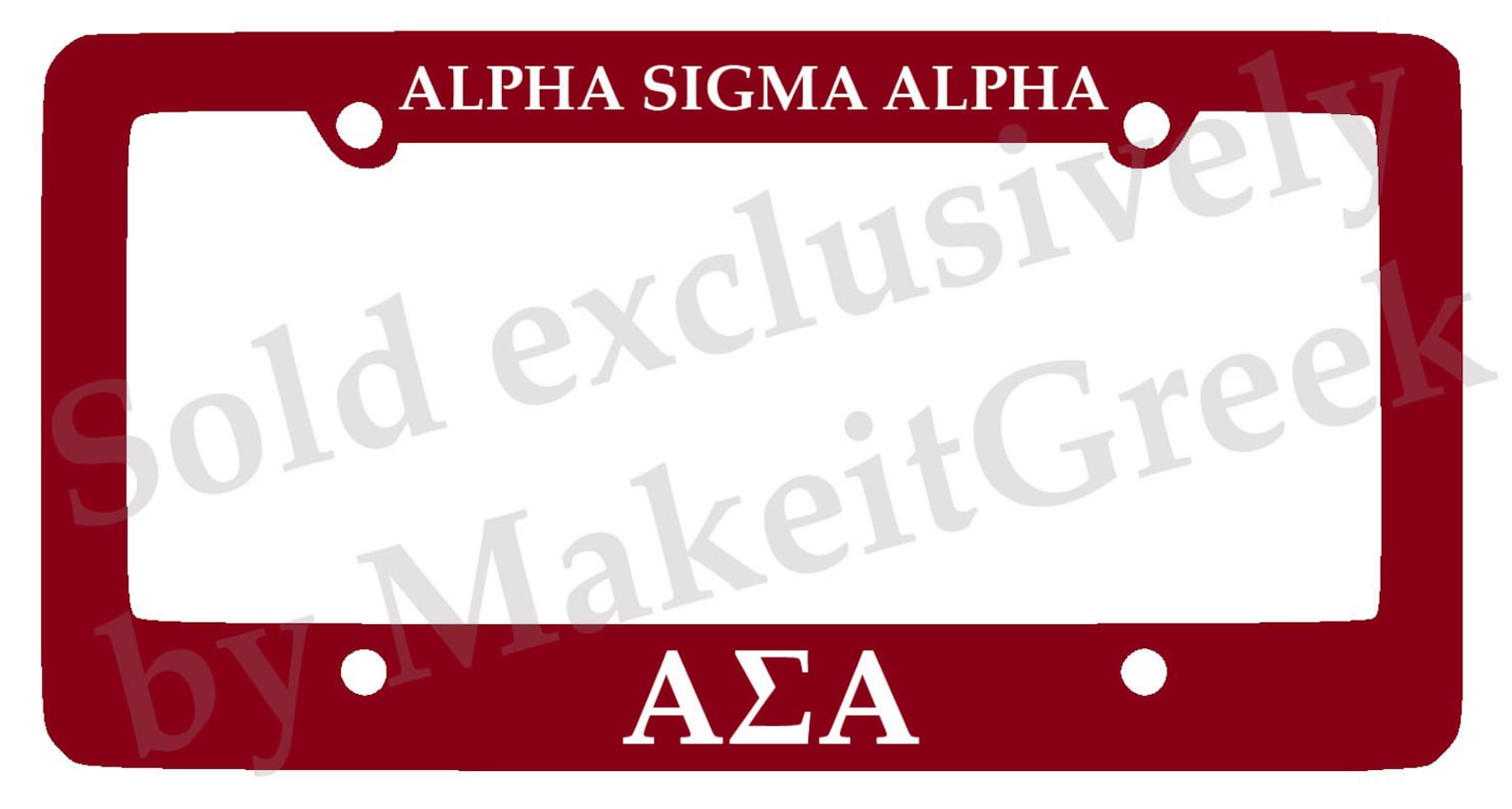 Officially Licensed Alpha Sigma Alpha License Plate Frame - Etsy