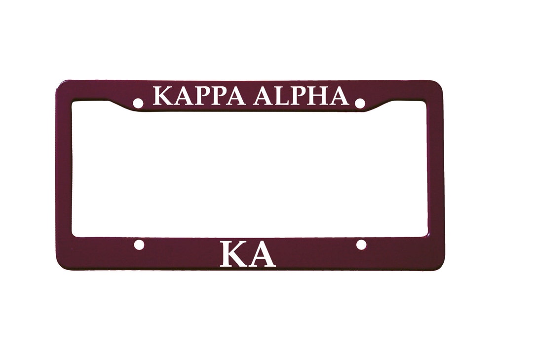 Officially Licensed Kappa Alpha License Plate Frame - Etsy