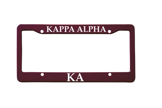 Officially Licensed Kappa Alpha License Plate Frame | Etsy