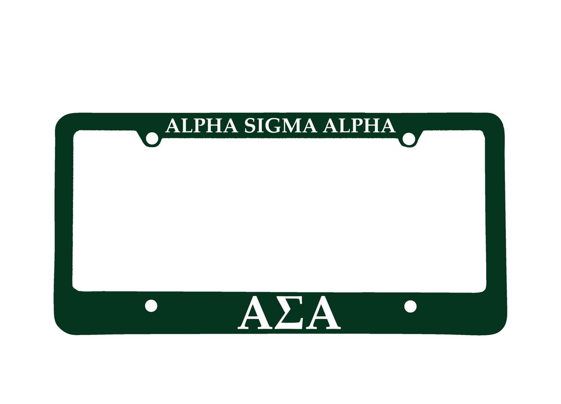 Officially Licensed Alpha Sigma Alpha License Plate Frame - Etsy