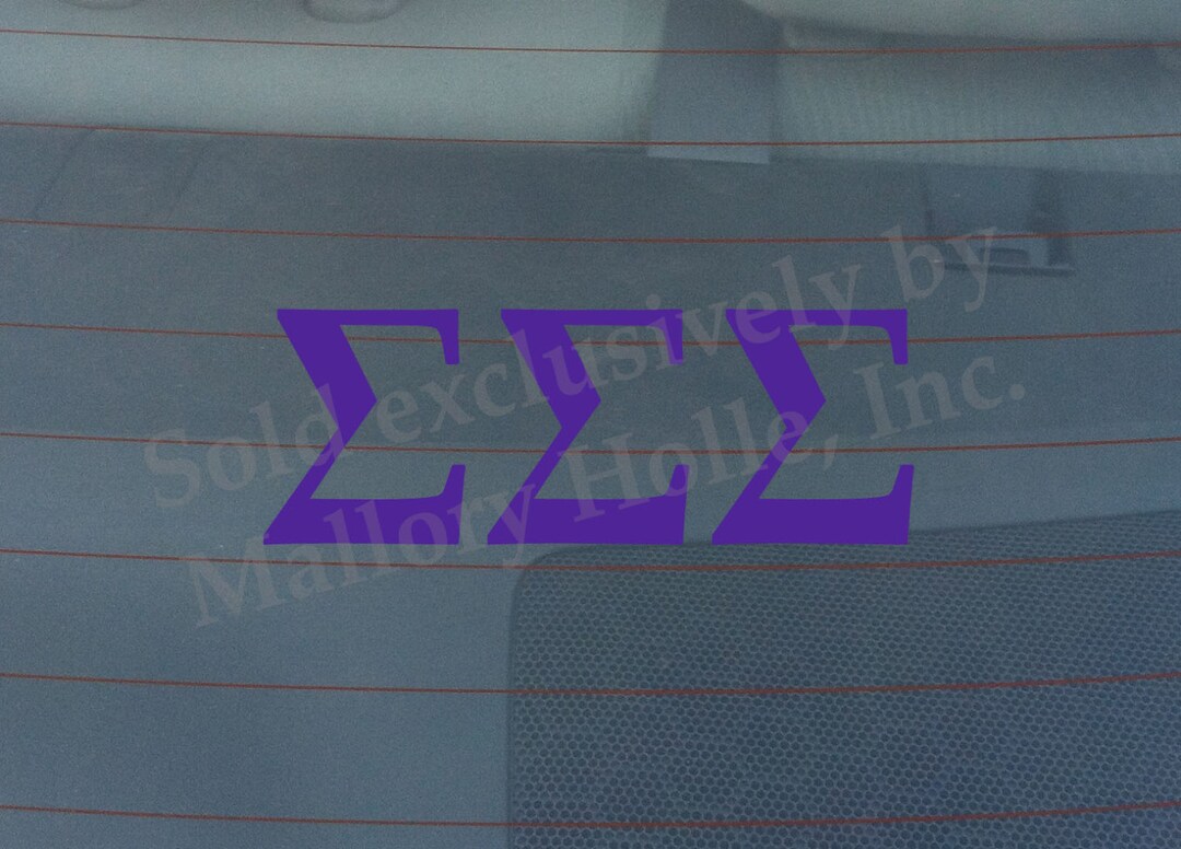Officially Licensed Sigma Sigma Sigma 8" X 3" Bumper Sticker / Window ...