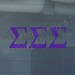 Officially Licensed Sigma Sigma Sigma 8" X 3" Bumper Sticker / Window ...