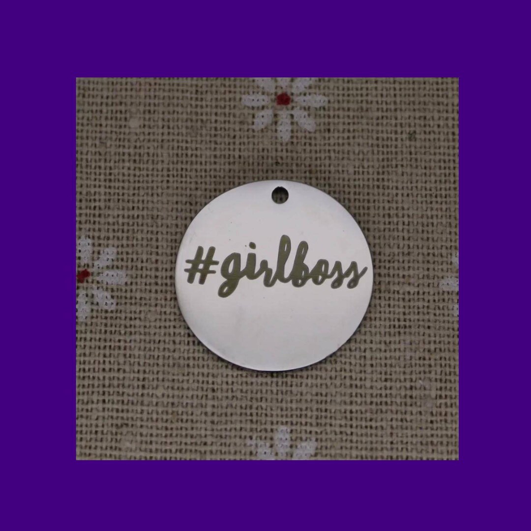 Girl Boss Charm-girl Boss Boss Lady-afro Puff Charm-black - Etsy