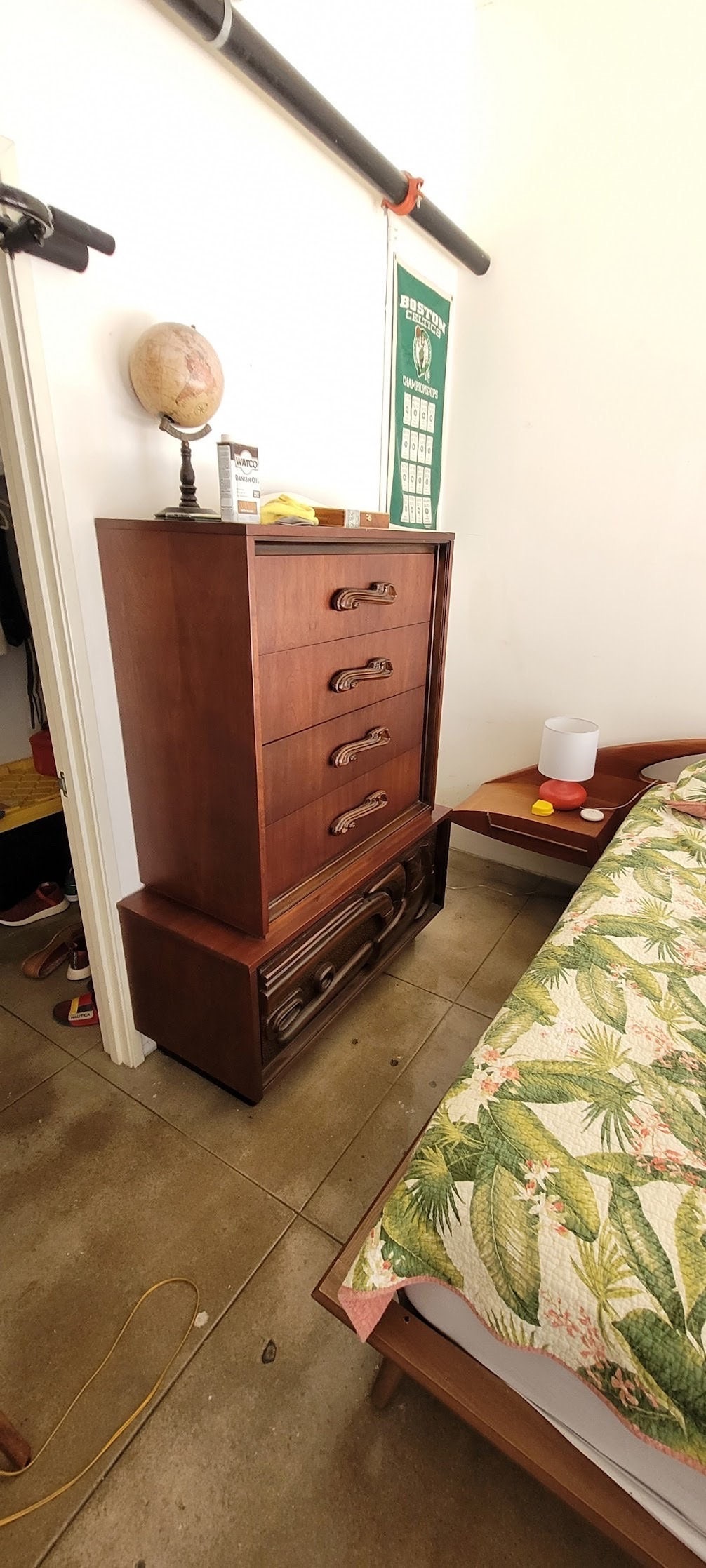 Mid Century Modern Oceanic for Pulaski Highboy Walnut Tiki Dresser - Etsy