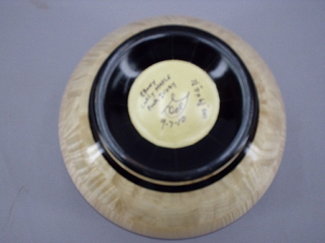 Beautiful Segmented Bowl Made of Curly Maple Bowl With Pink - Etsy