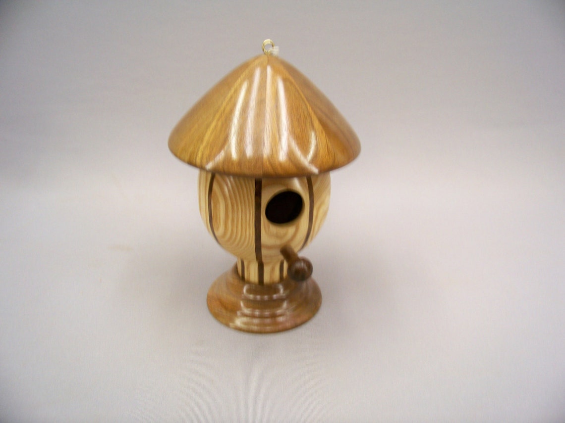 Designer Handcrafted Round Lathe Turned Bird House for Sale by Del ...