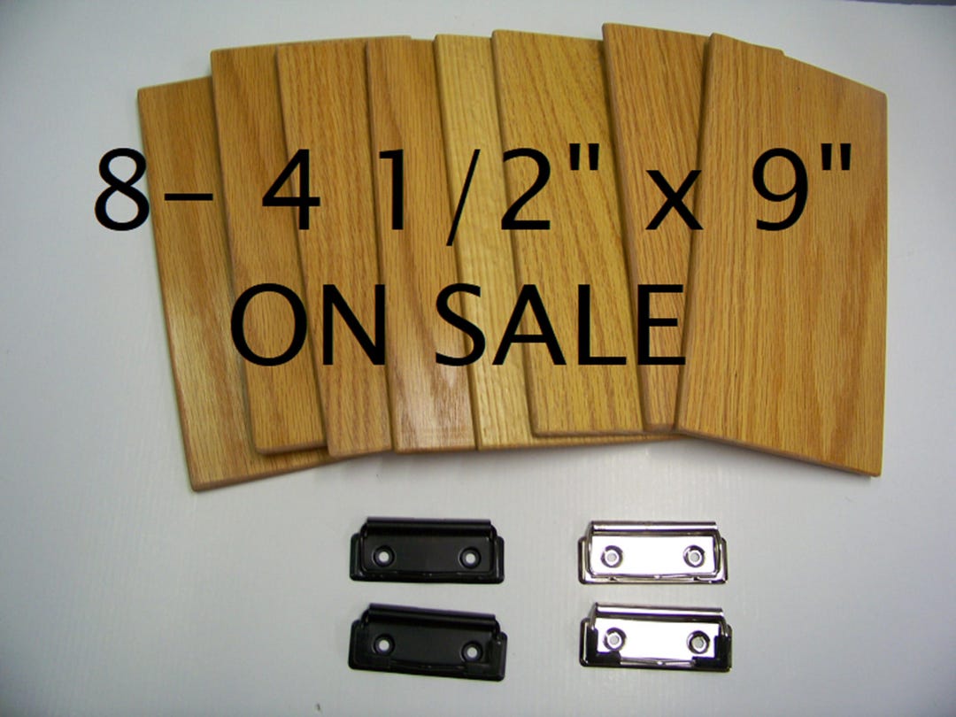 Red Oak Small Wooden Clipboards (4.5"x 9") - Set of 8 - Etsy