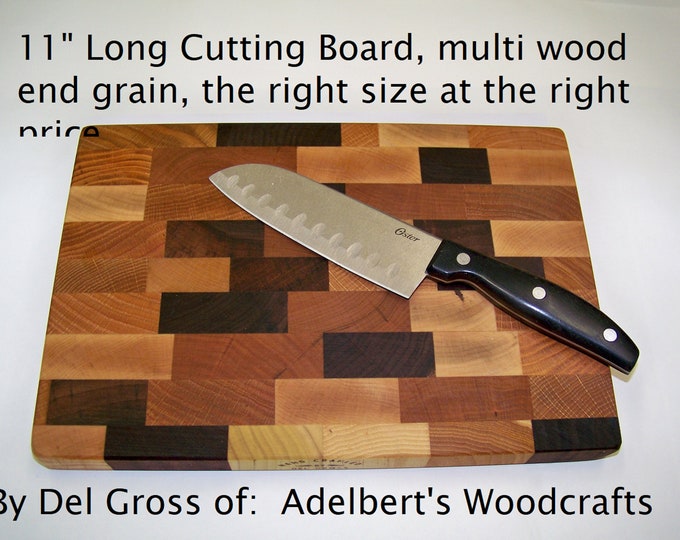 Thick Multi-wood Butcher Block Cutting Board 11 x 7 1/2x 1 Thick. USA ...