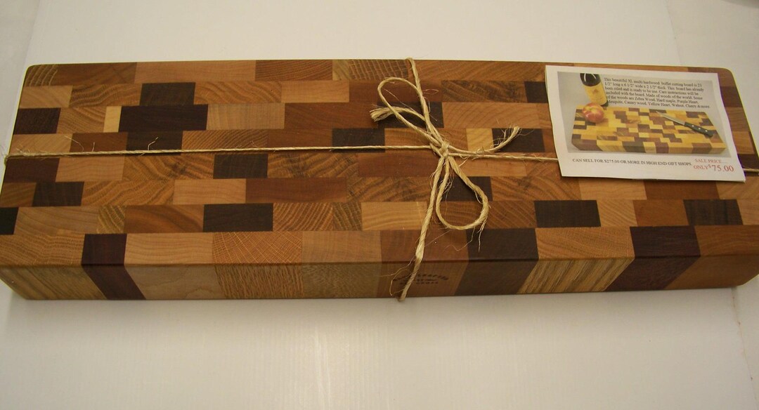 Buffet Cutting Board Butcher Block 21.5" X 6.5"x 2.5" Thick. Made in ...