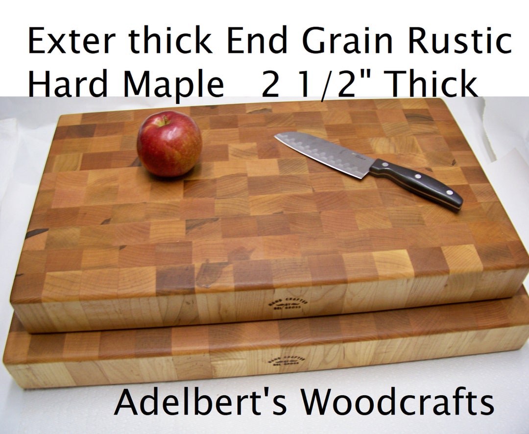 Cutting Board-butcher Block Extra Large Rustic Hard Maple Light & Dark ...