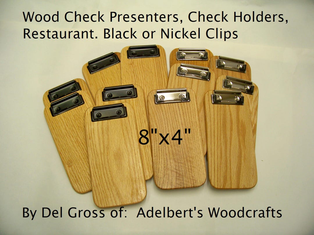 12 to 100 Wood Check Presenters, Check Holders, Clipboards, Restaurant ...