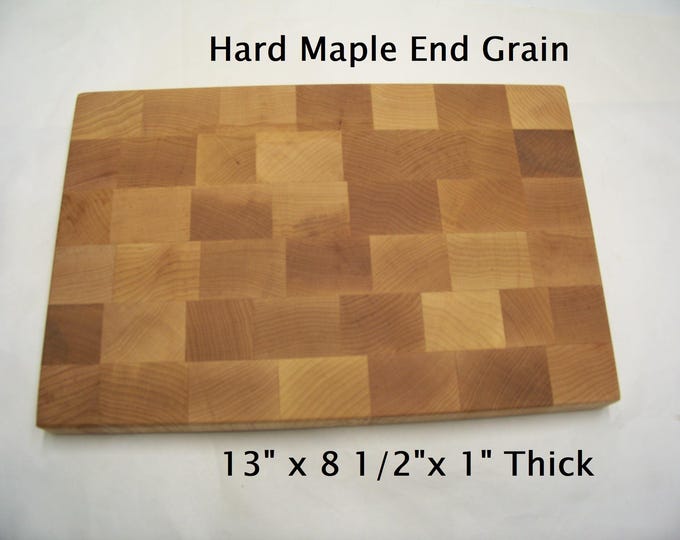 Beautiful Solid Hard Maple End Grain Cutting Board. 13" X 8 1/2" X 1 ...