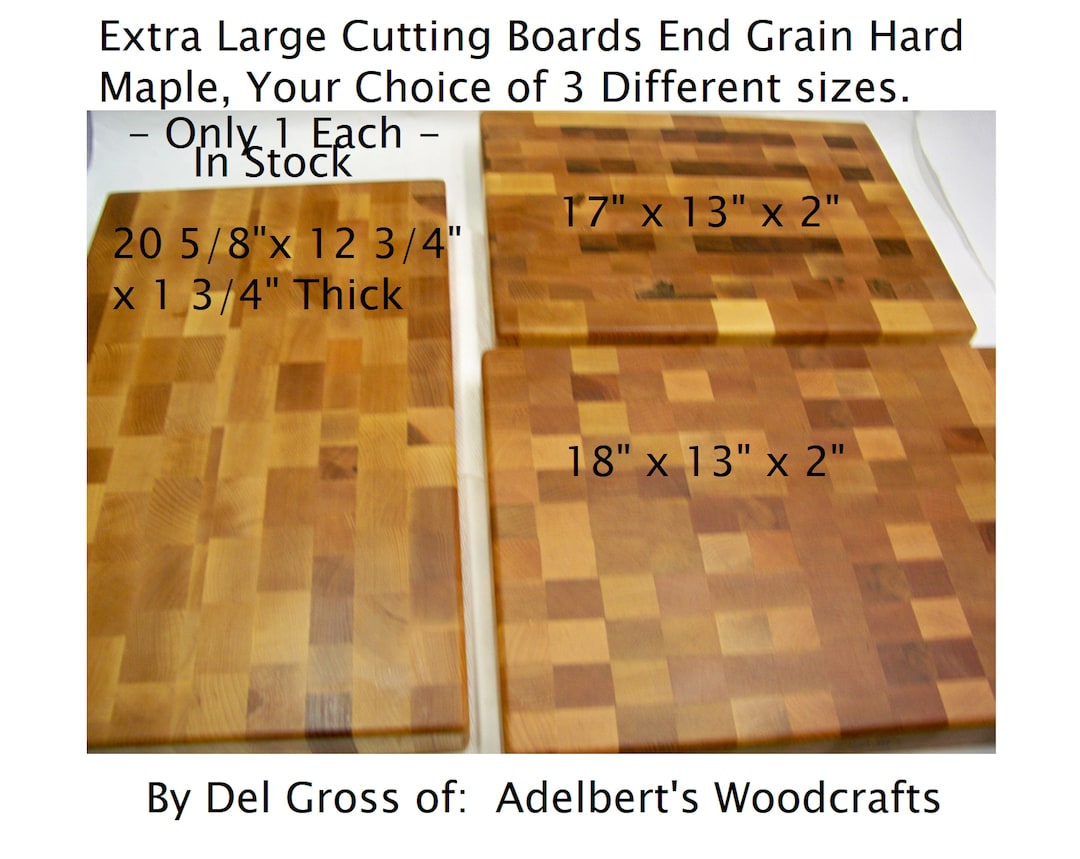 Extra Large Rustic Hard Maple End Grain Cutting Board-butcher Block ...