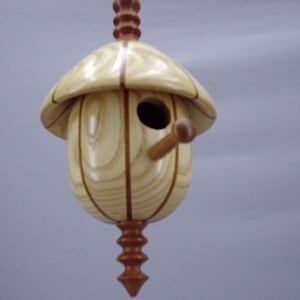 This Beautiful Lathe Turned Segmented Bird House is Made of Mahogany ...