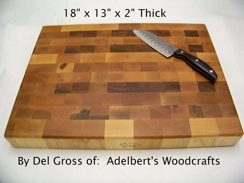 Extra Large Rustic Hard Maple End Grain Cutting Board-butcher - Etsy