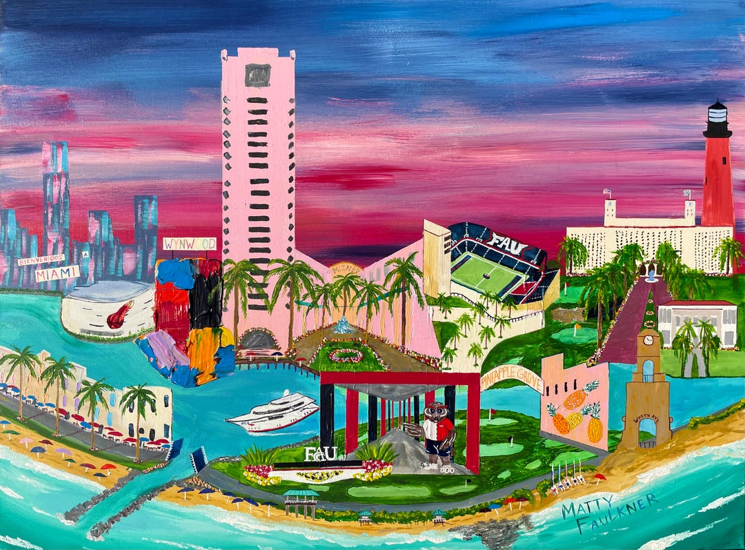 Florida Atlantic University. Boca Raton, FL in Color. Fine Art Print ...