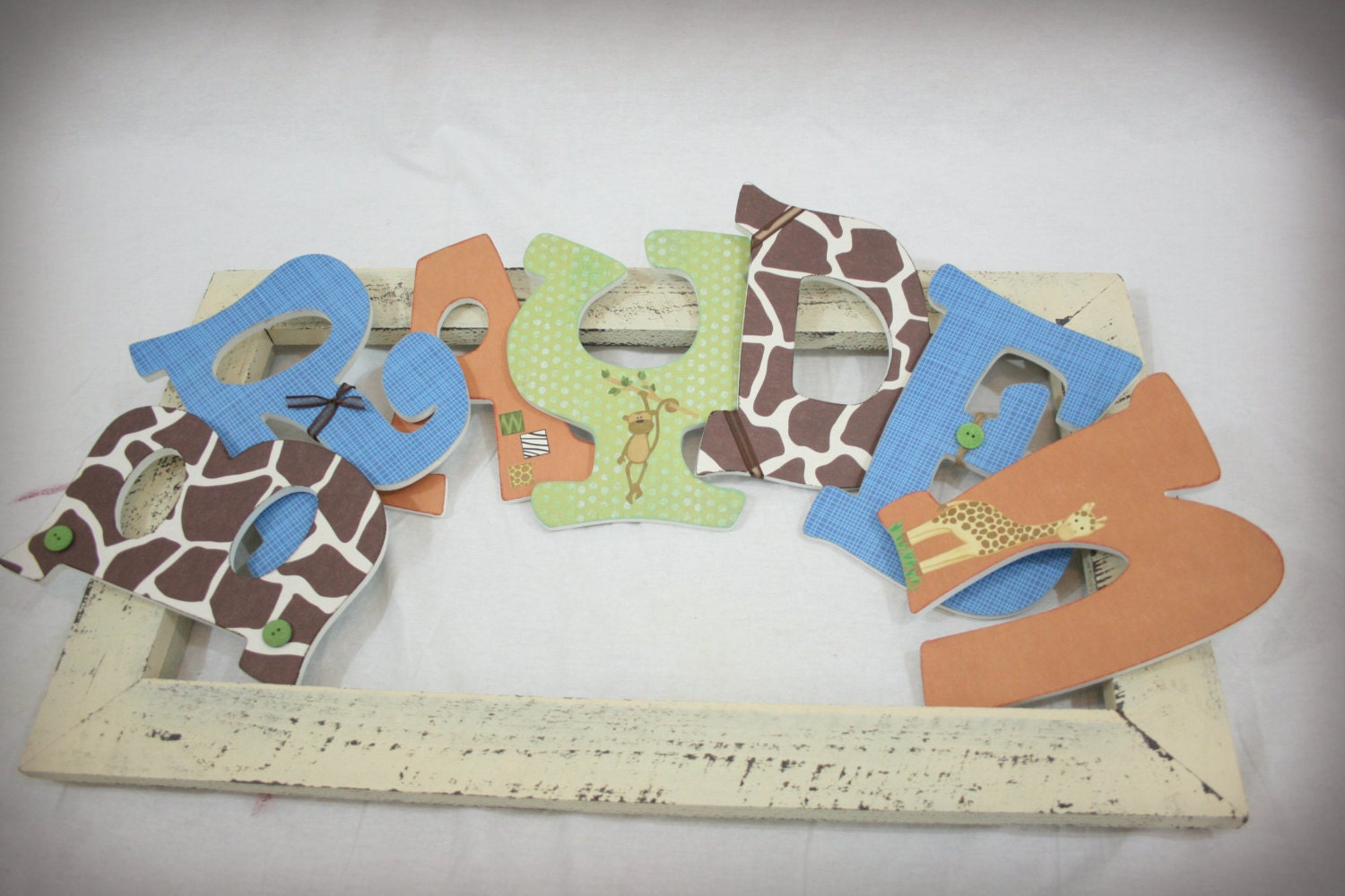 Custom Wooden Nursery Letters Baby Boy Nursery Decor Wall | Etsy