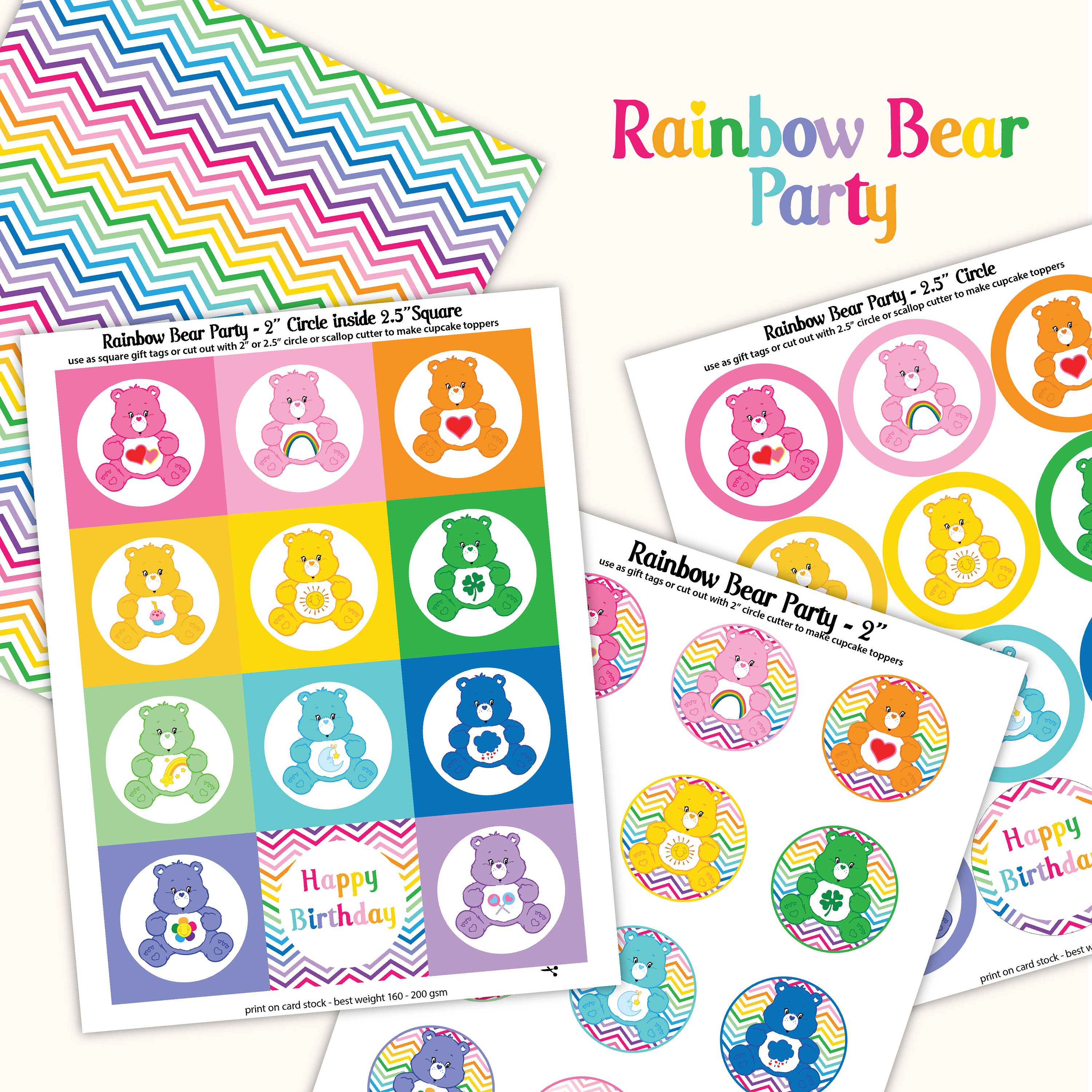 Care Bears Printable Cupcake Toppers - Etsy