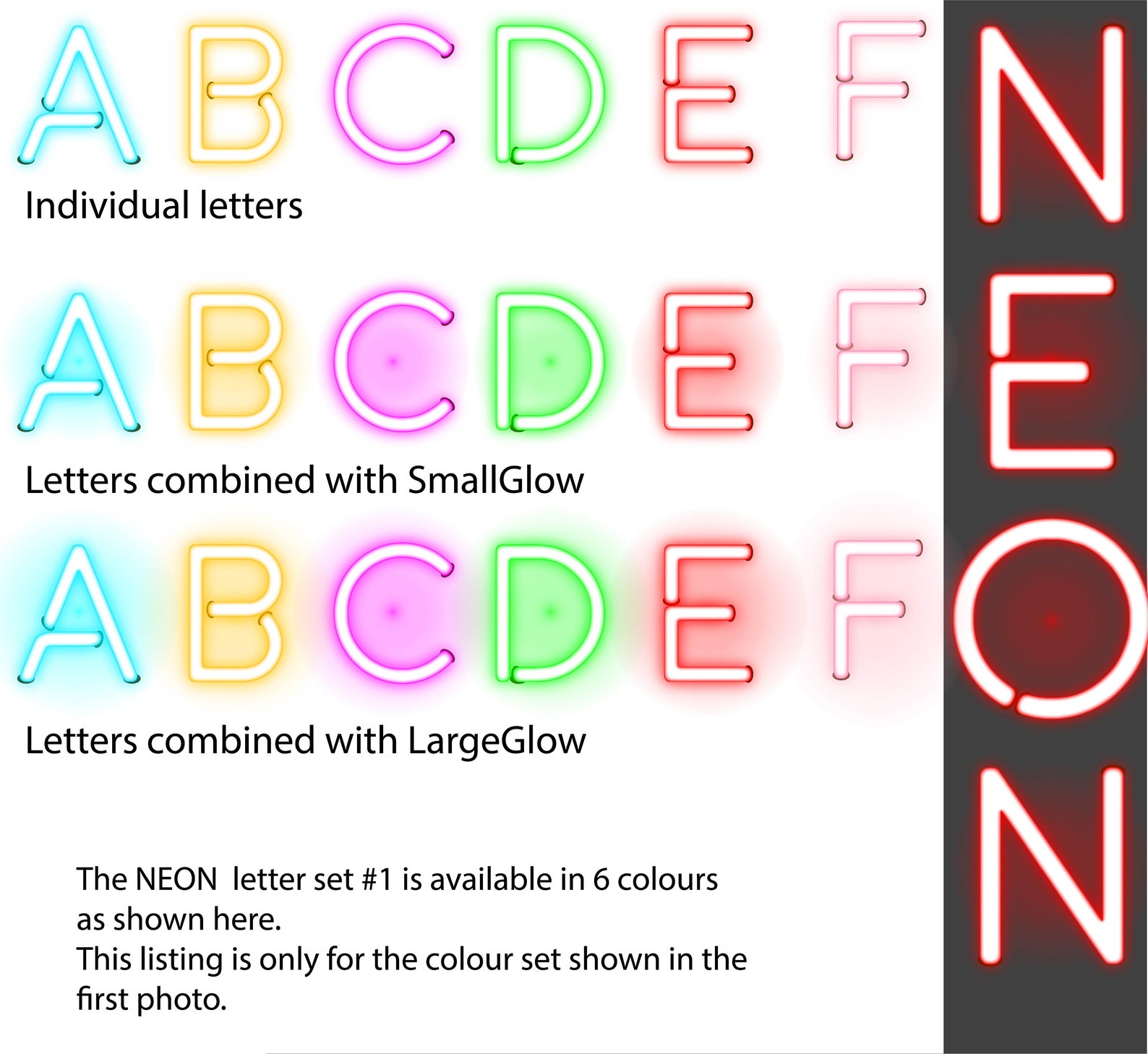 Magenta Glow Neon Letter Clipart: PNG Alphabet Overlays (digital ...