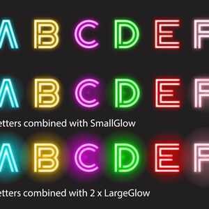 Pink Neon Glow Letter Clipart, Magenta Neon Alphabet,pink Neon ...