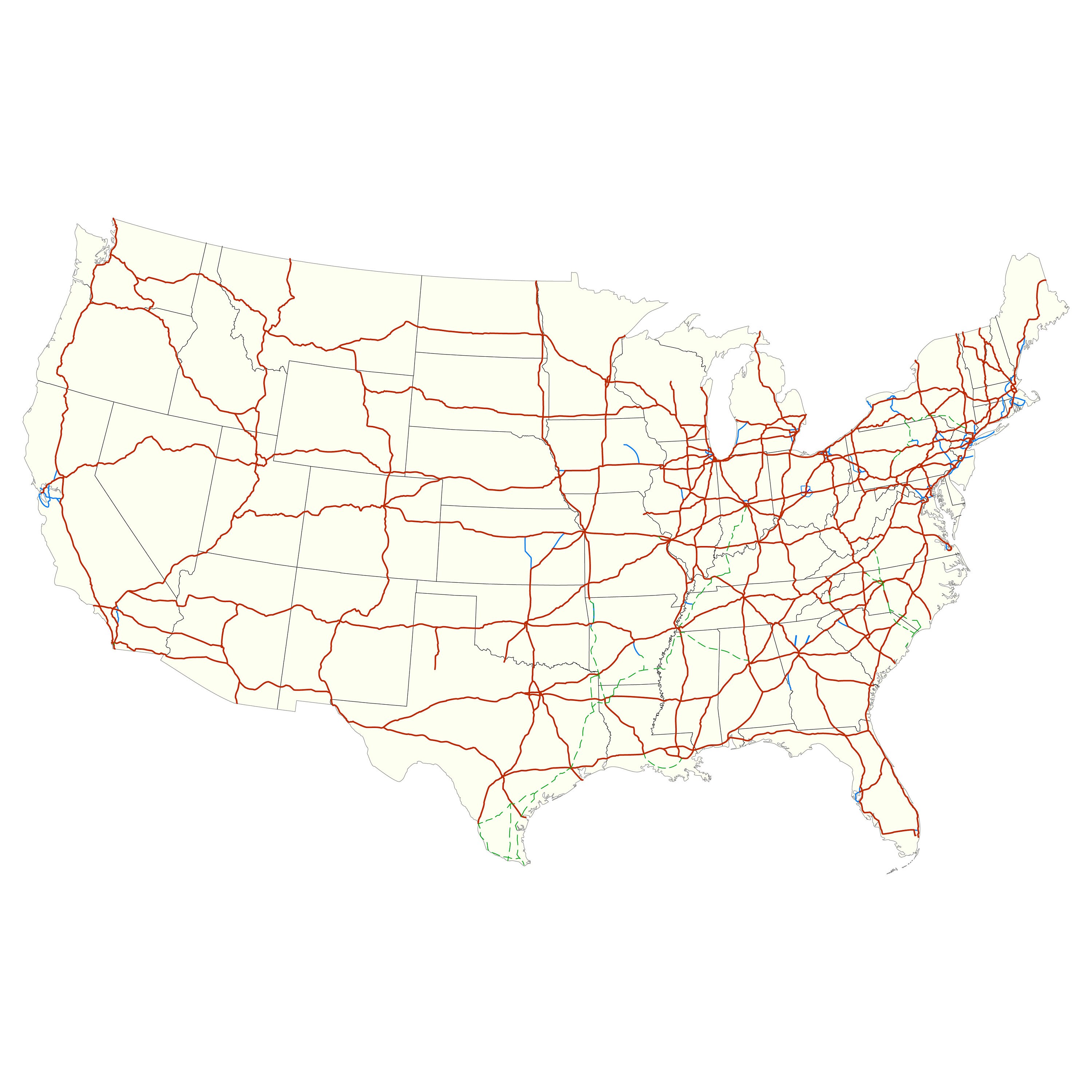 Interstate Highway Signs Clipart: USA Road Trip (digital Download) - Etsy