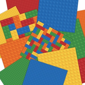 Building Bricks and Building Blocks - Digital Papers & Brick Clipart ...