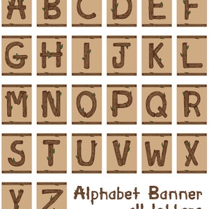 Woodsman Alphabet Banner: Campout Style Pennant Flags (PDF) (digital ...