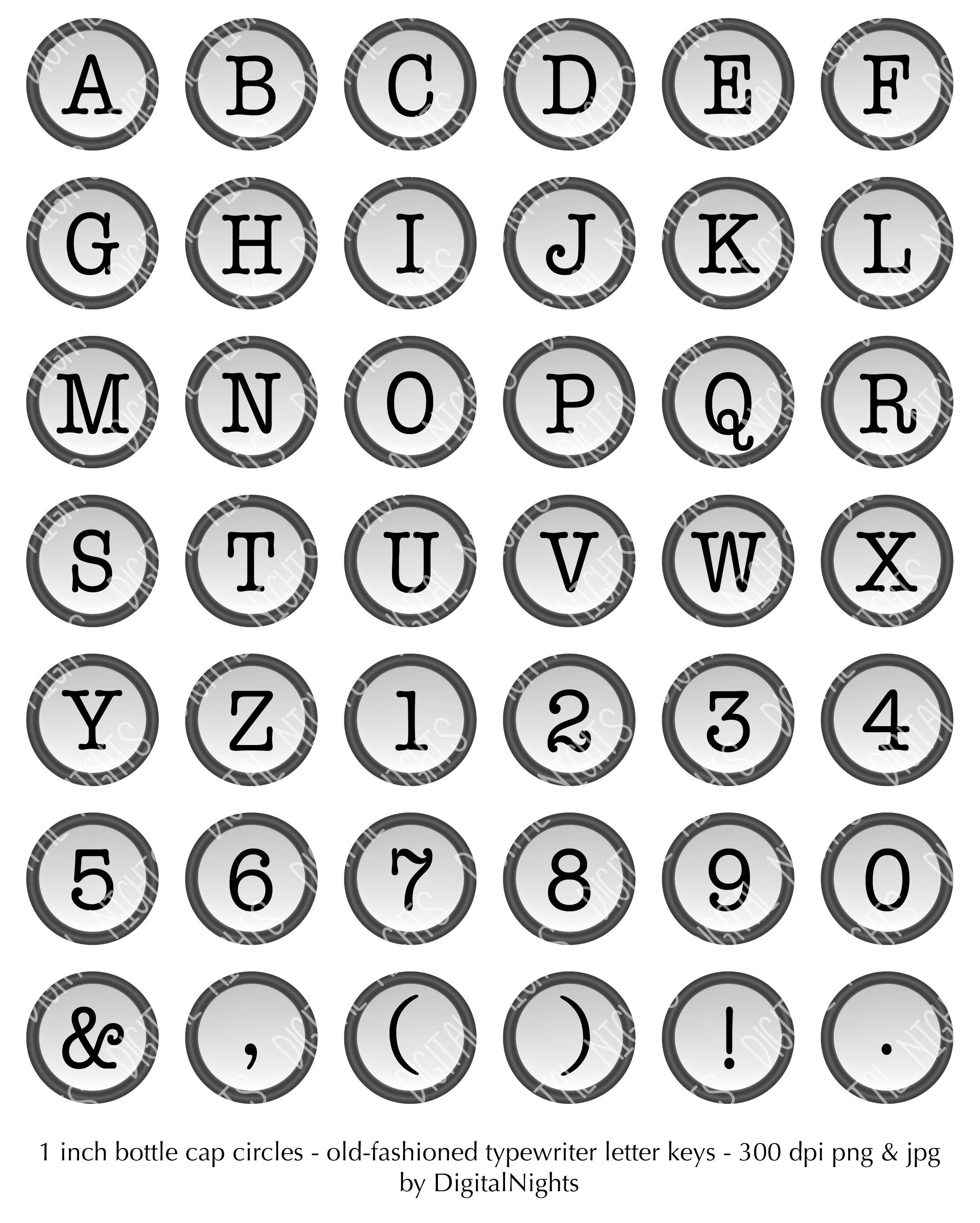 Typewriter Key Clipart Outline