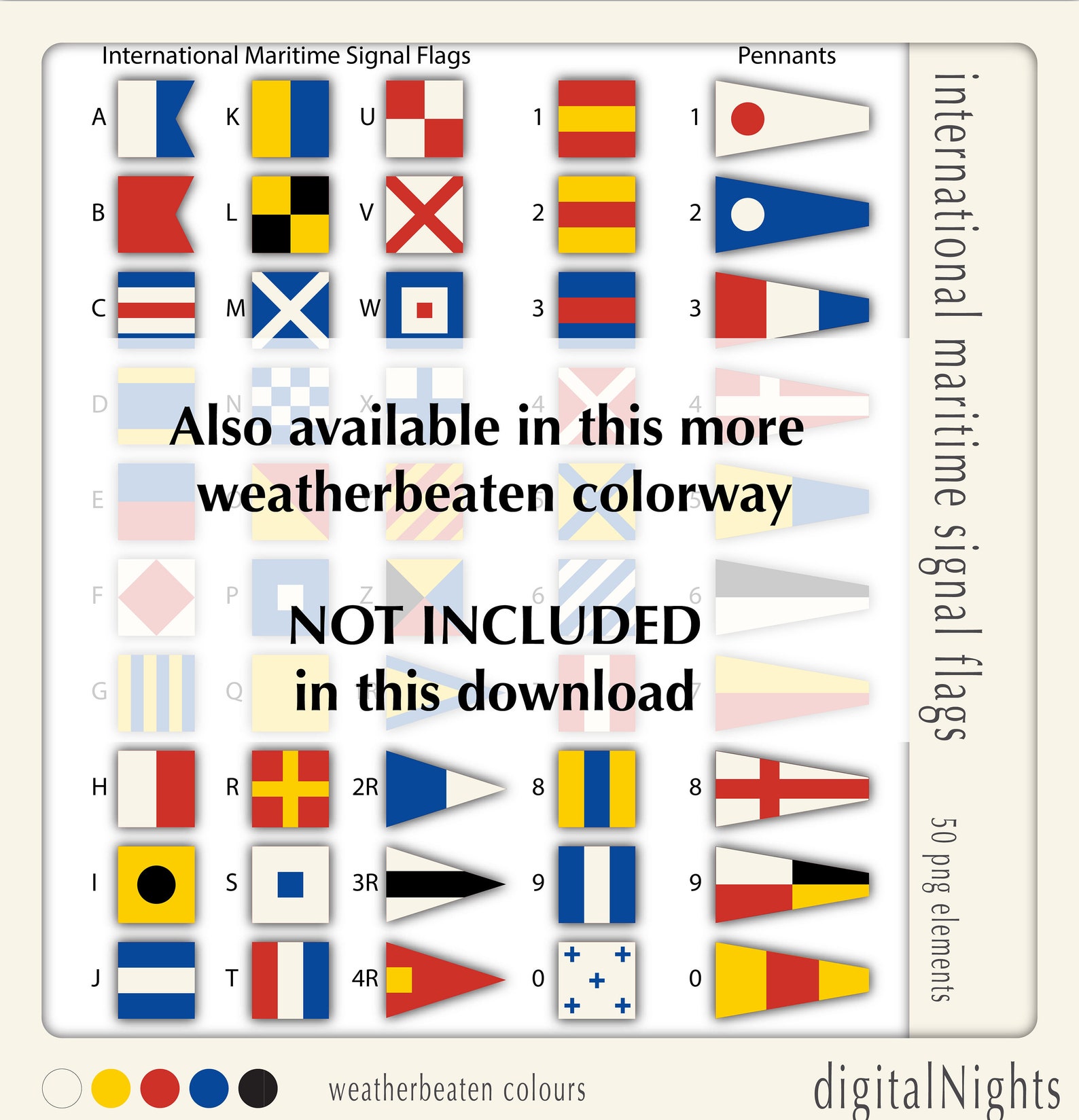 Maritime International Signal Flags - Vers 1 - Clipart - Digital ...