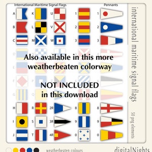 Maritime International Signal Flags - Vers 1 - Clipart - Digital ...