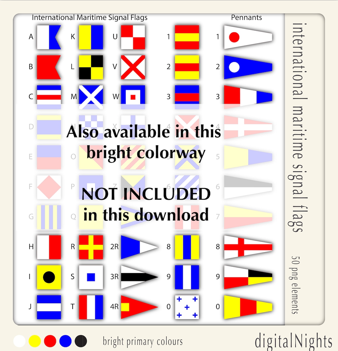 Maritime International Signal Flags - Vers 2 - Clipart - Digital ...