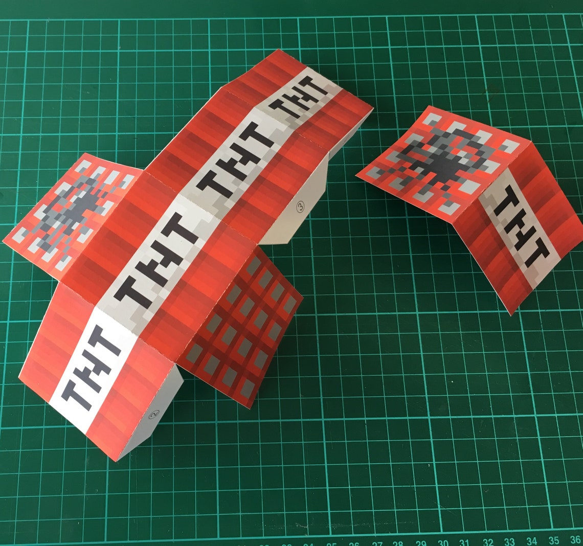 Pixel TNT Box Explosión Favor estilo mina Regalo o Caja | Etsy