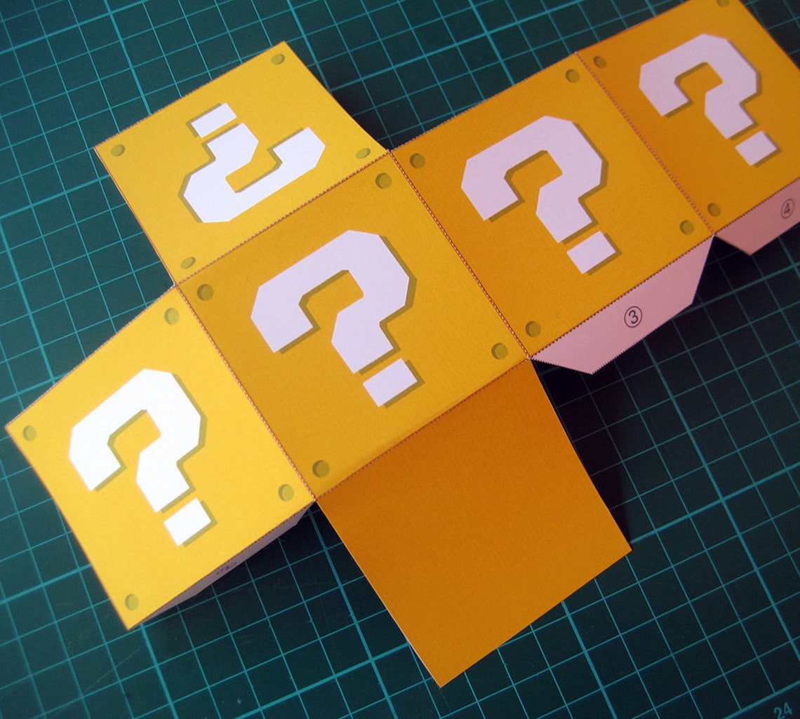 Yellow Question Box Favor Box Treat Box Printable PDF - Etsy