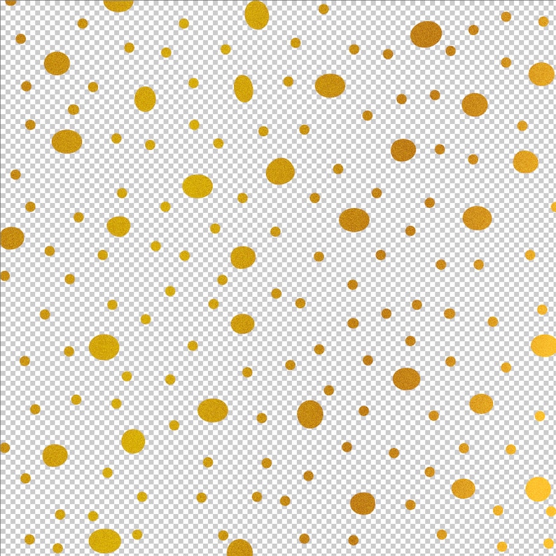 Scattered Gold Dots Overlay Set 1 Gold Foil on Transparent - Etsy