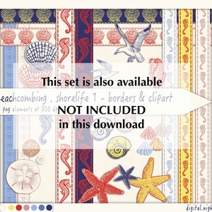 Beachcombing - Ropes & Boats - Borders and Clip Art - Digital Collage ...