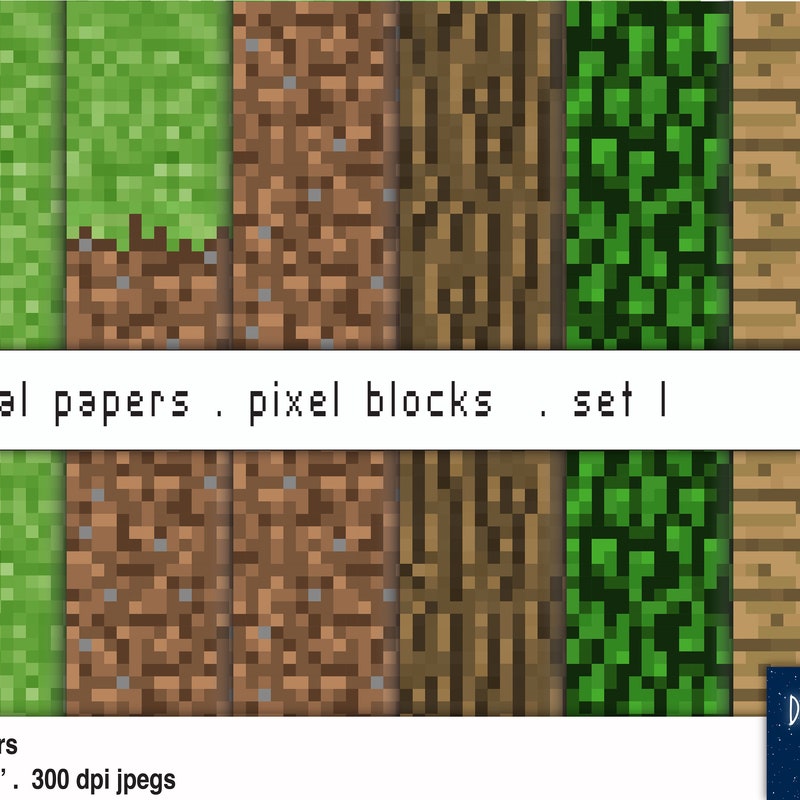 Pixel Art Papers - Etsy