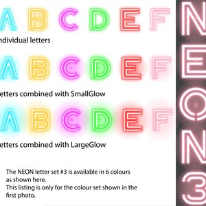 Neon Green Alphabet Clipart: Glow Letter Overlays (digital Download) - Etsy
