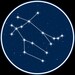Zodiac Constellations - Medallion Badge Clipart - Digital Collage, PNG ...