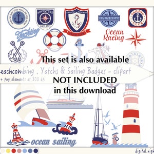 Beachcombing - Ropes & Boats - Borders and Clip Art - Digital Collage ...