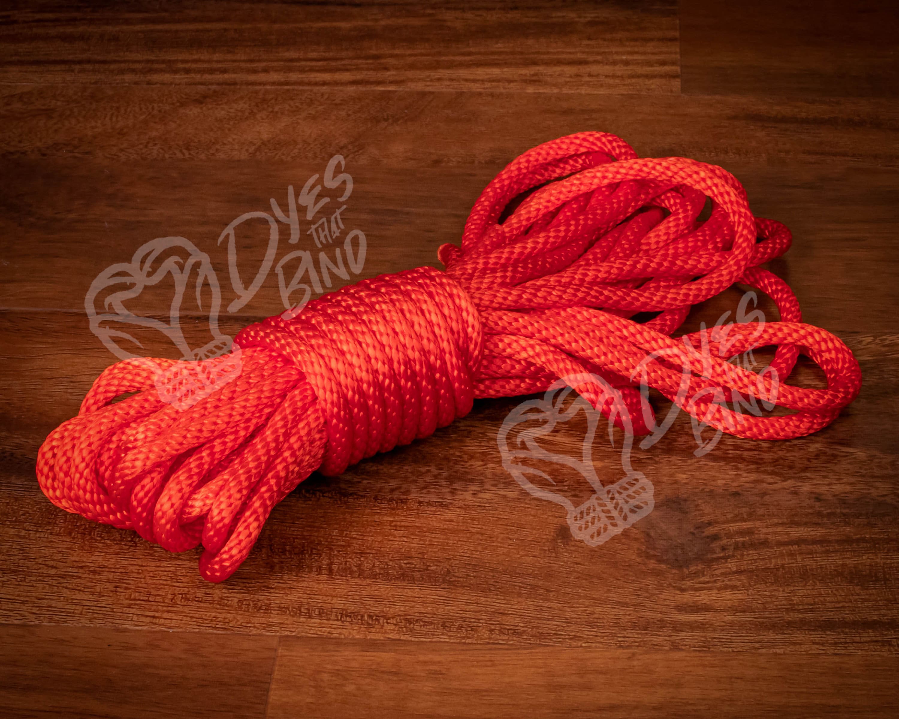 Fire Red Silky Solid Braid Nylon Shibari Rope - Etsy