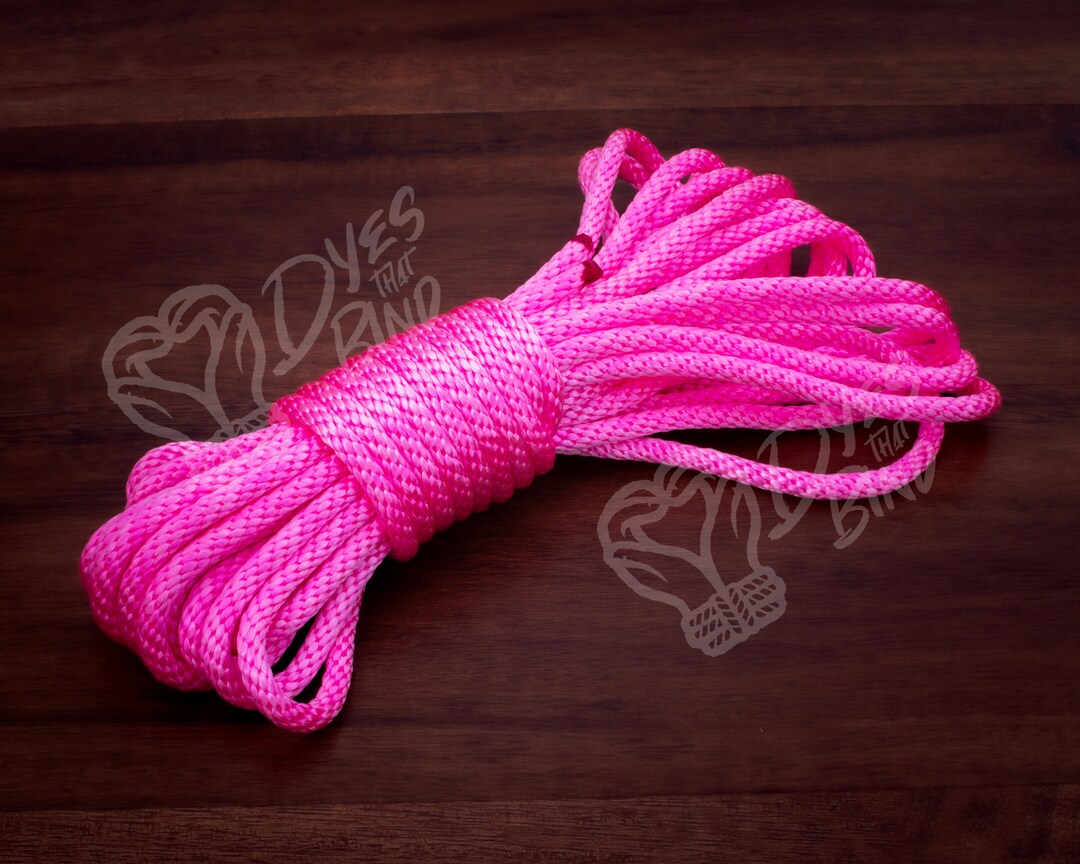 Neon Pink Silky Solid Braid Nylon Shibari Rope blacklight/uv - Etsy