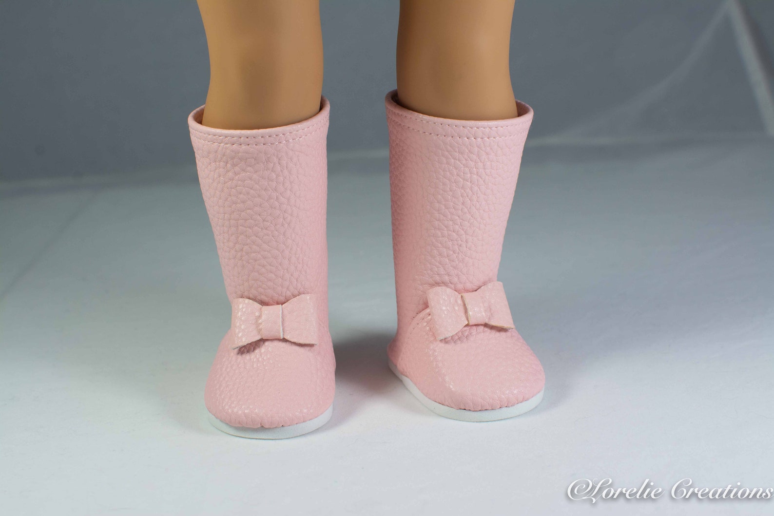 BOOTS in Pink Pebble Textured Faux Leather With White Soles - Etsy